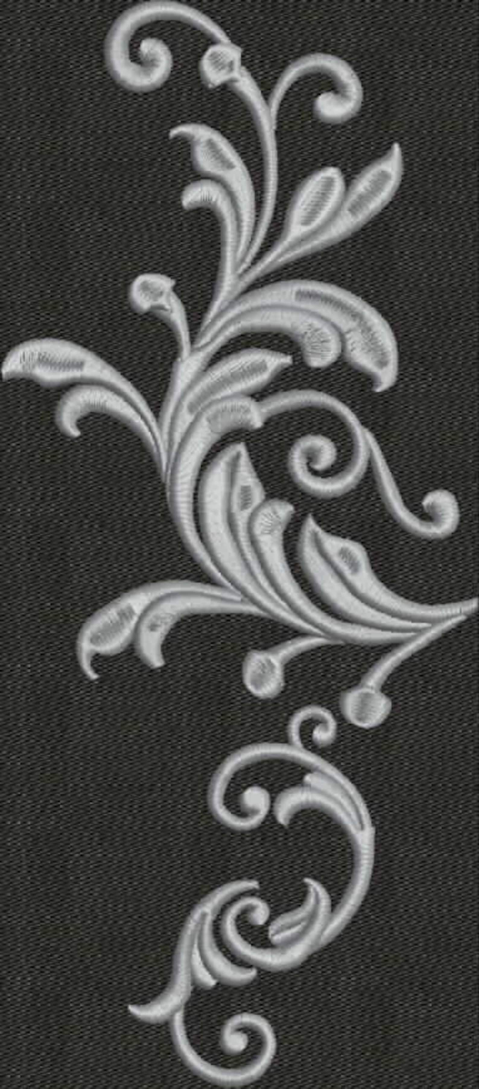 Royal Baroque Curls Embroidery Design - Etsy