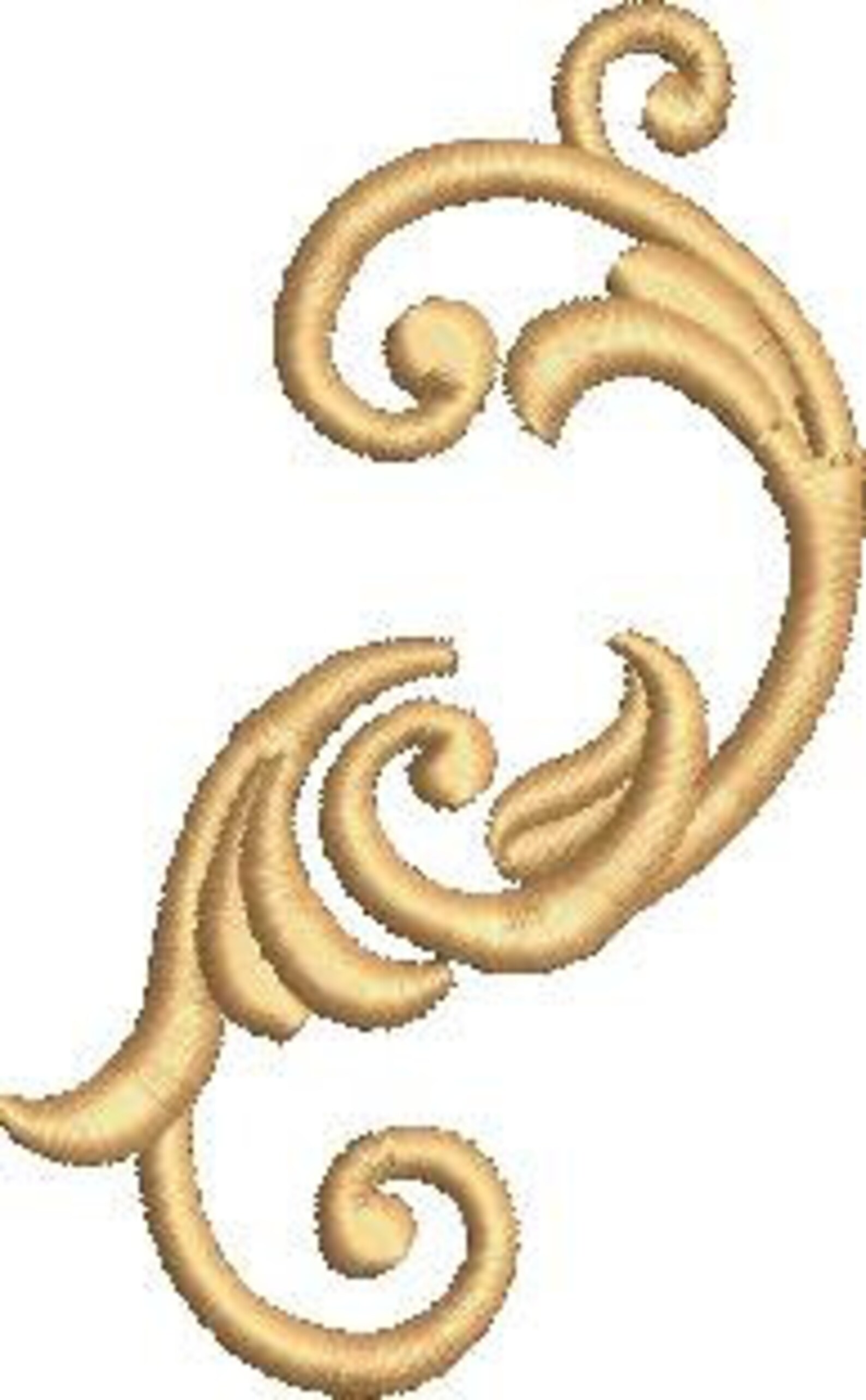 Royal Baroque Curls Embroidery Design - Etsy