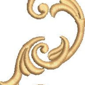 Royal Baroque Curls Embroidery Design - Etsy