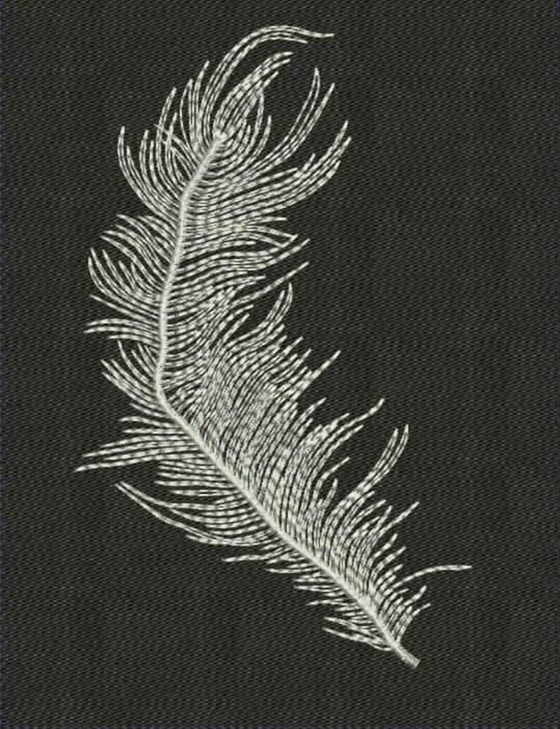 Bird Feather Machine Embroidery Design 4 Pcs Set - Etsy