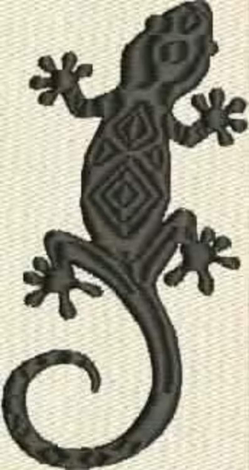 Emerald Lizard Gecko Reptile Machine Embroidery Design - Etsy