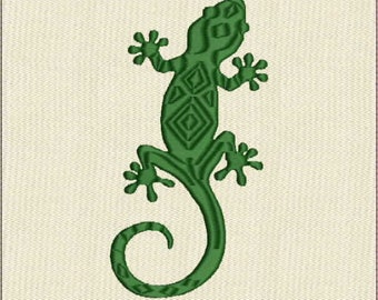 Gecko Lizard Machine Embroidery Design 3 Sizes - Etsy
