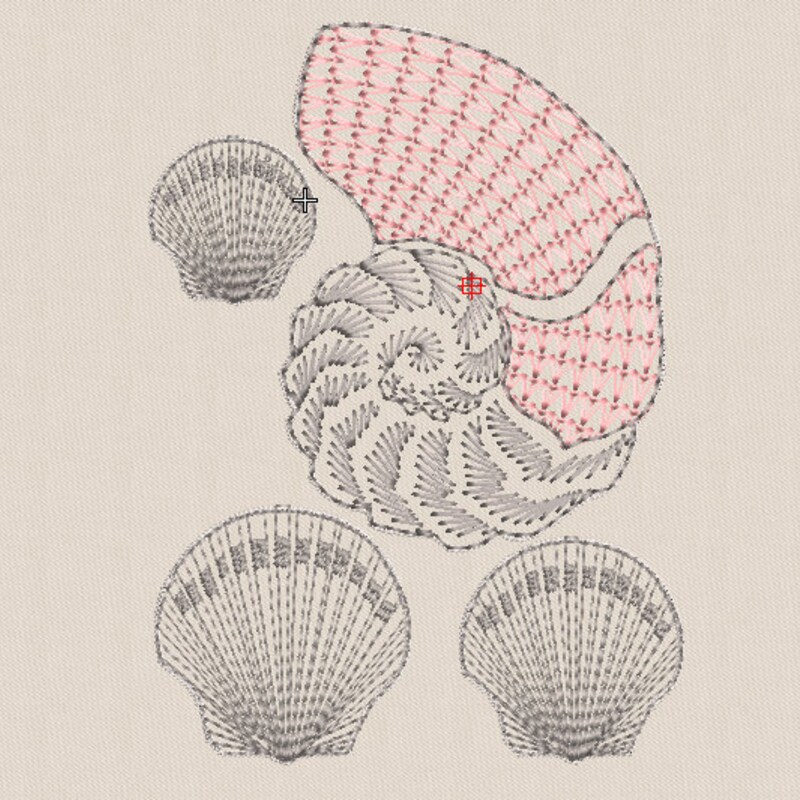 Seashell Embroidery - Etsy