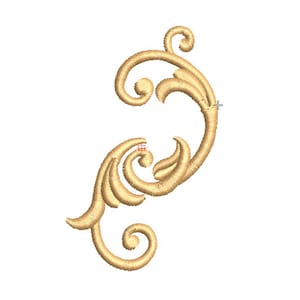Royal Baroque Curls Embroidery Design - Etsy