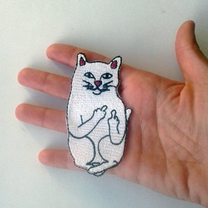 Middle Finger Cat I Do What I Want Embroidery Design - Etsy