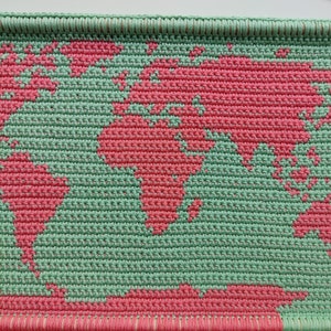 World Map Wall Hanging Crochet Pattern + Chart Included. Crochet Wall ...