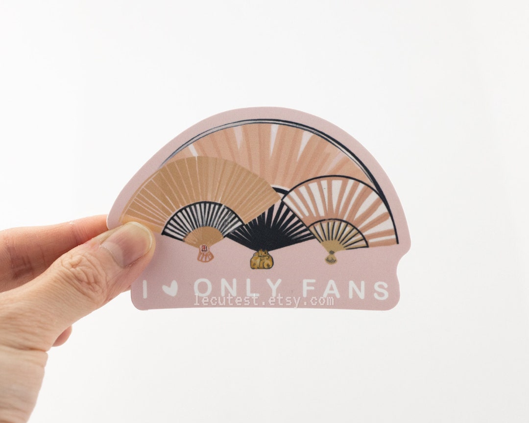 I Love Only Fans Sticker, Handheld Fan, Onlyfans Joke Laptop Decal ...