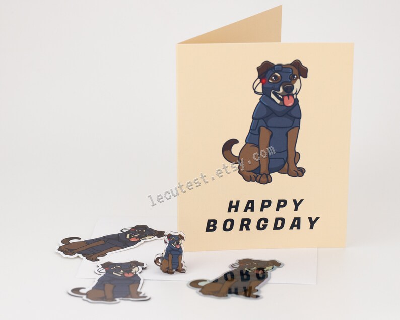 Star Trek Sticker, Borg Dog Sticker, Robot Dog Bumper Decal, Locutus ...