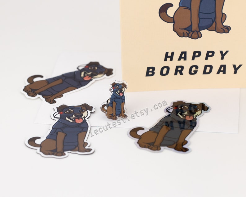 Star Trek Sticker, Borg Dog Sticker, Robot Dog Bumper Decal, Locutus ...