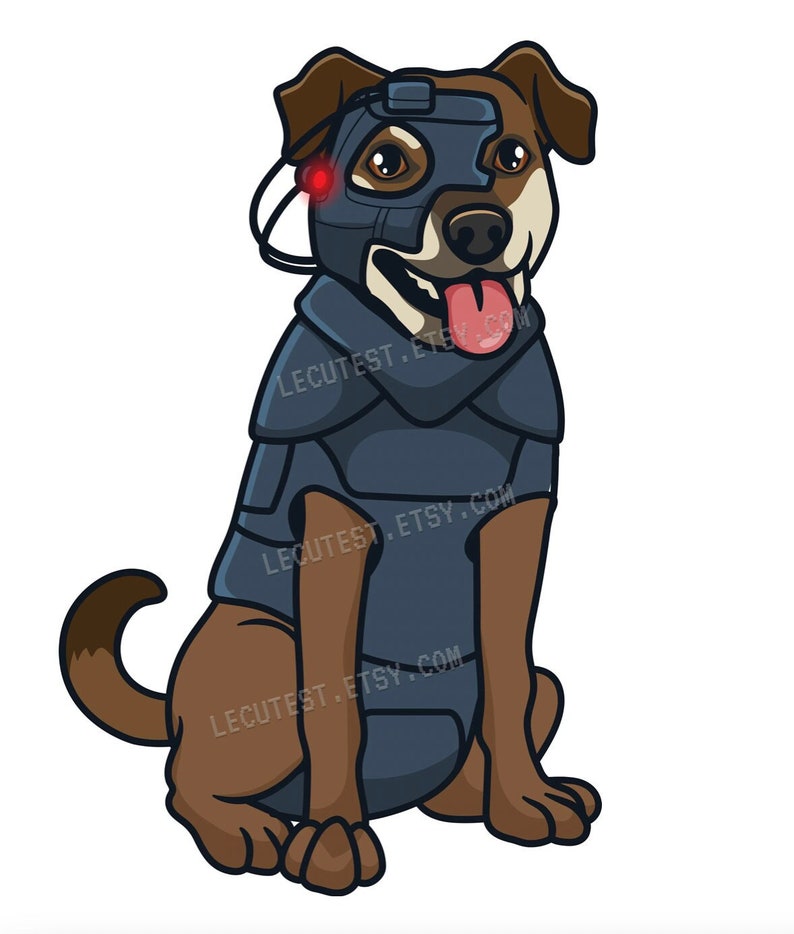 Star Trek Sticker, Borg Dog Sticker, Robot Dog Bumper Decal, Locutus ...