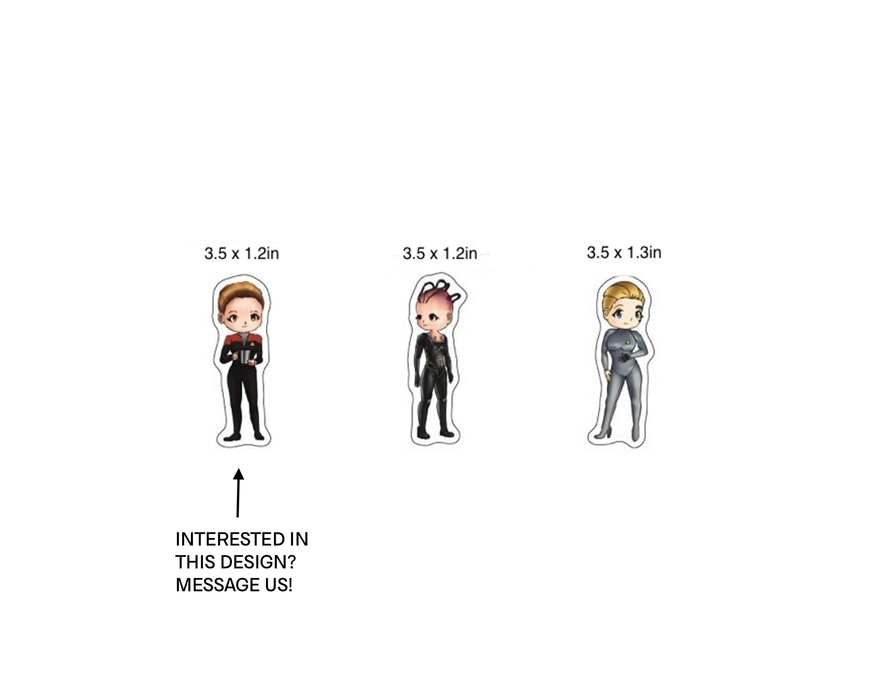 Seven of Nine Sticker, Cute Star Trek Borg Sticker, 7 of 9 Vinyl Decal ...