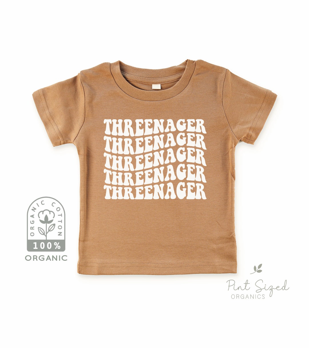 Threenager Toddler Shirt Retro Third Birthday T-shirt Organic Cotton Kids Tee 3 Year Old - Etsy