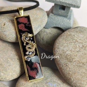 Japanese Style Resin Kitsune Fox Dragon Koi Fish Cherry Blossom Sakura ...