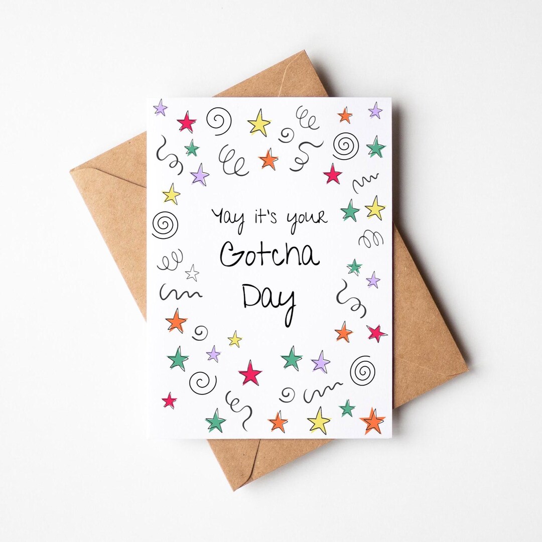 Gotcha Day Pet Card Personalised - Etsy