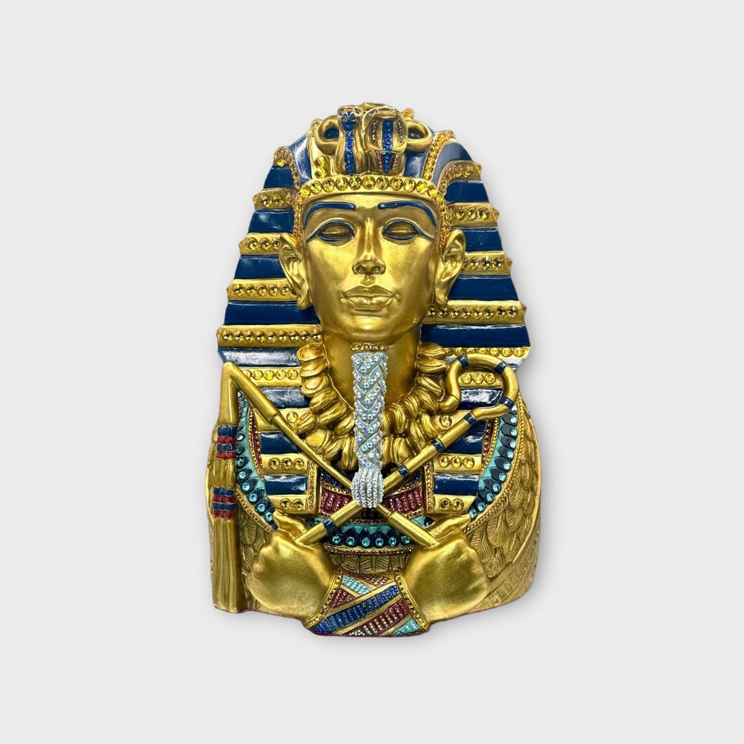 Vintage King Tut Bust With 1,100+ Glass Crystals - Hand Signed - Custom ...
