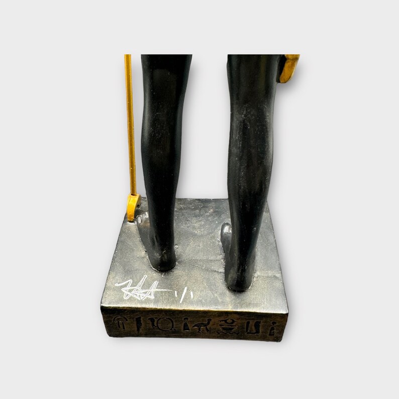 Vintage Egyptian Horus Statue: Toscano Yr 2000 Crystal & Glitter Art ...