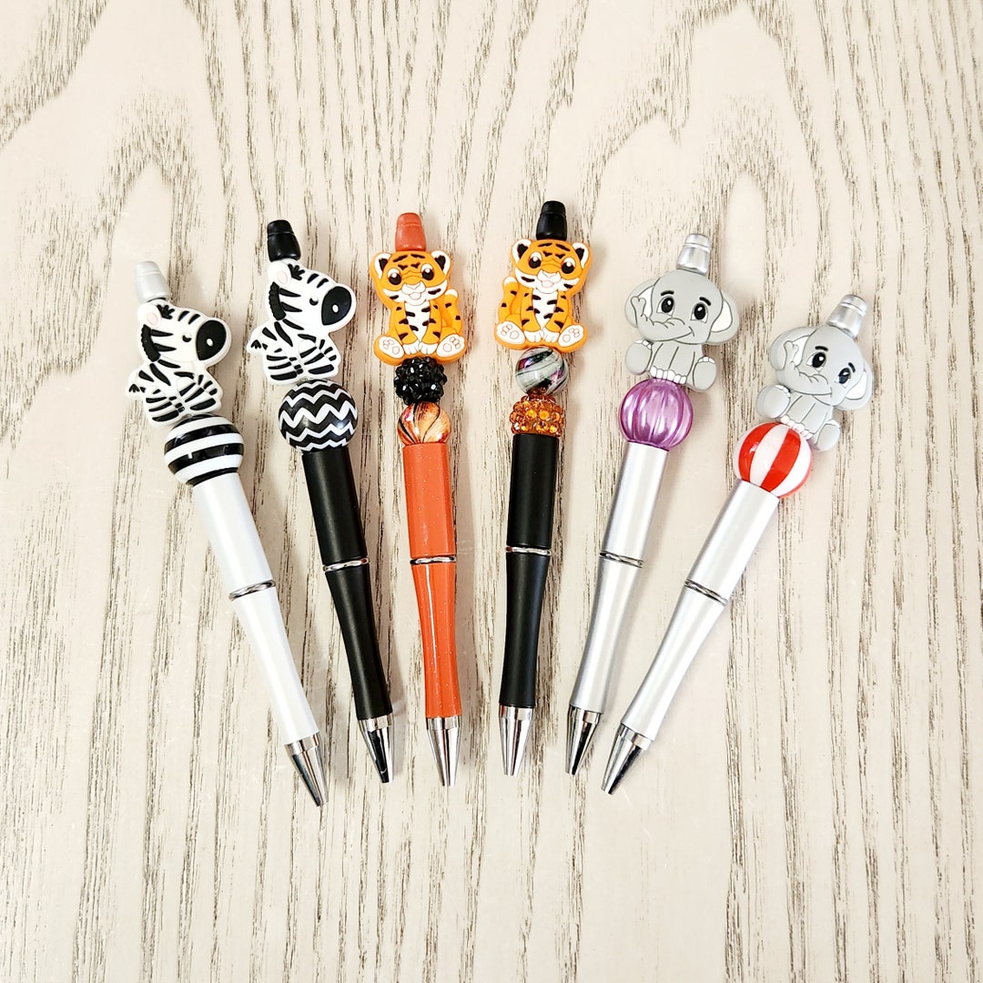 Zebras, Tigers & Elephants Custom Beaded Pens - Etsy