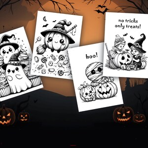 Printable Halloween Coloring Pages, Halloween Postcards, Halloween ...
