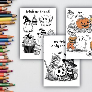 Printable Halloween Coloring Pages, Halloween Postcards, Halloween ...