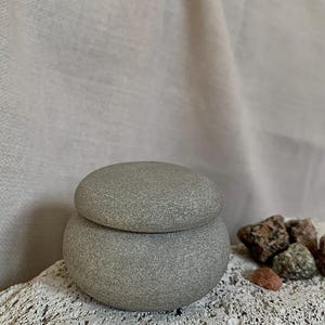 Green Salt Cellar, Pinch Pot, Salt Pig, Concrete Salt and Pepper Jar ...