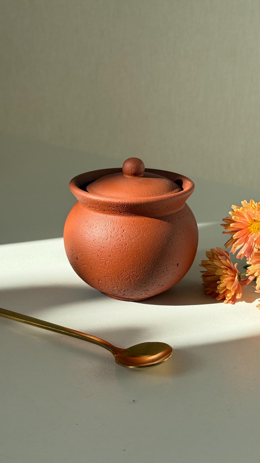 Salt Cellar, Pinch Pot, Salt Pig, Concrete Salt and Pepper Jar With Lid ...