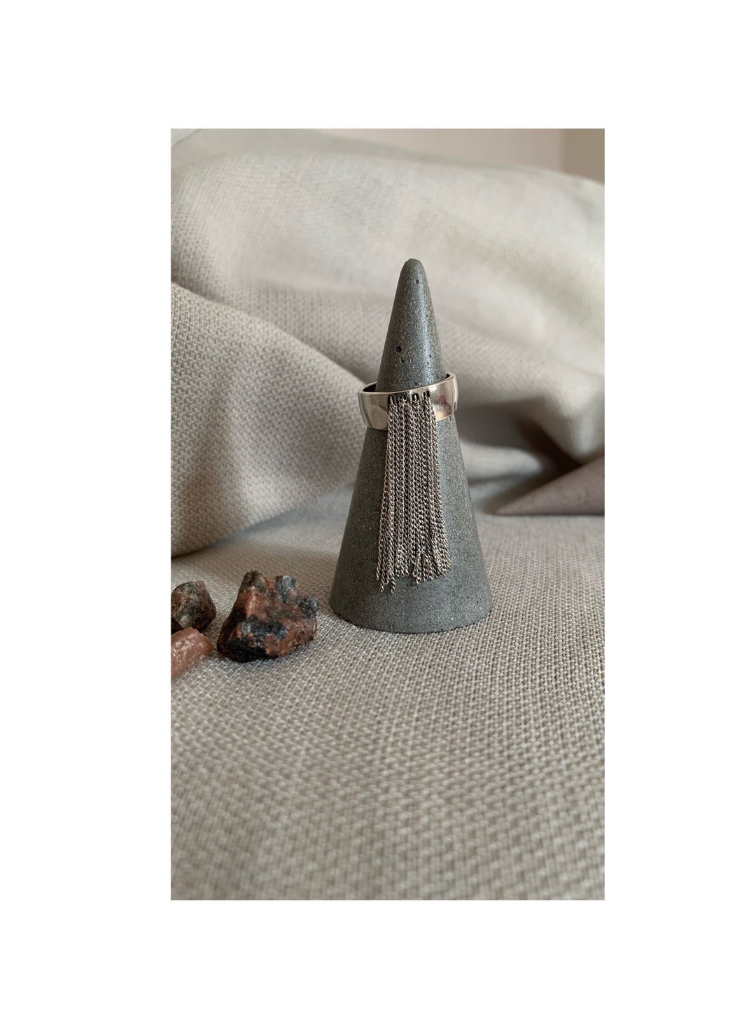Modern Concrete Ring Cone Jewelry Holder Stand for Rings Stylish ...