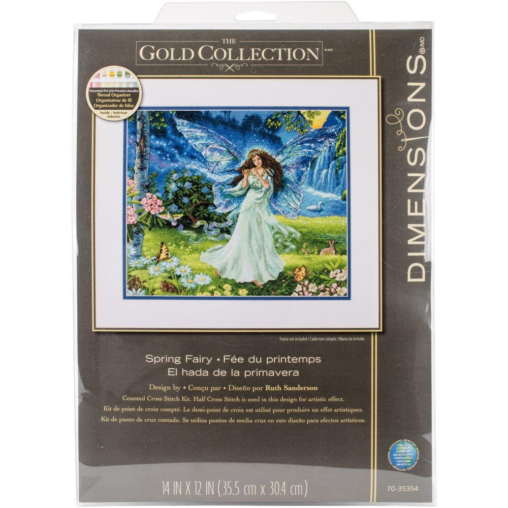 Dimensions Gold Collection Counted Cross Stitch Kit 14"x12", Spring ...