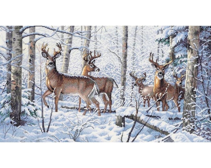 Winter Village Cross Stitch Kit: Sweet Memories, Dimensions Gold ...