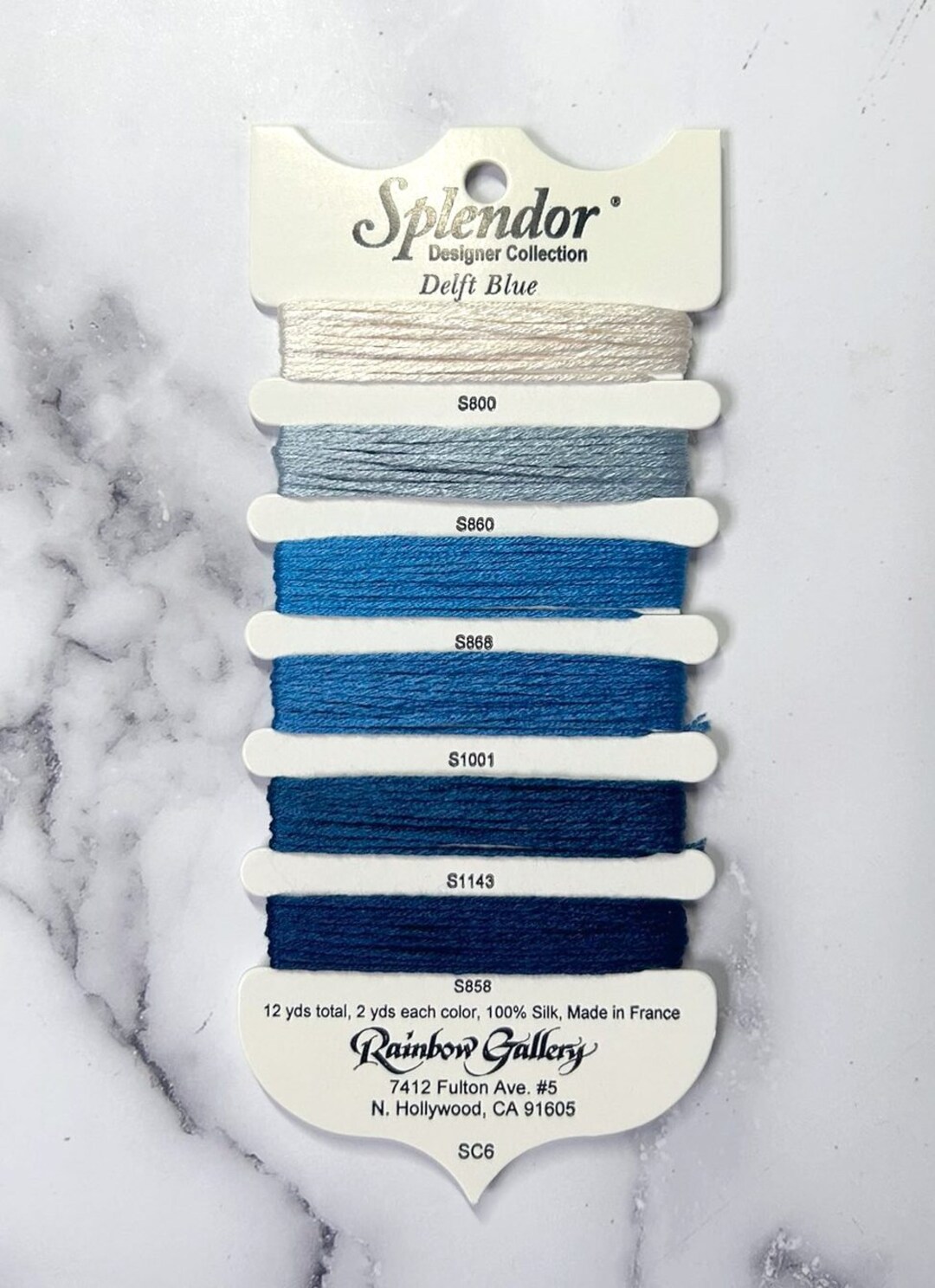 Threads Kit Splendor Royal Delft Blue, 100% Silk, Each Color 2yd., SC ...