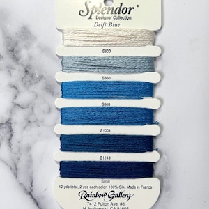 Threads Kit Splendor Royal Delft Blue, 100% Silk, Each Color 2yd., SC ...