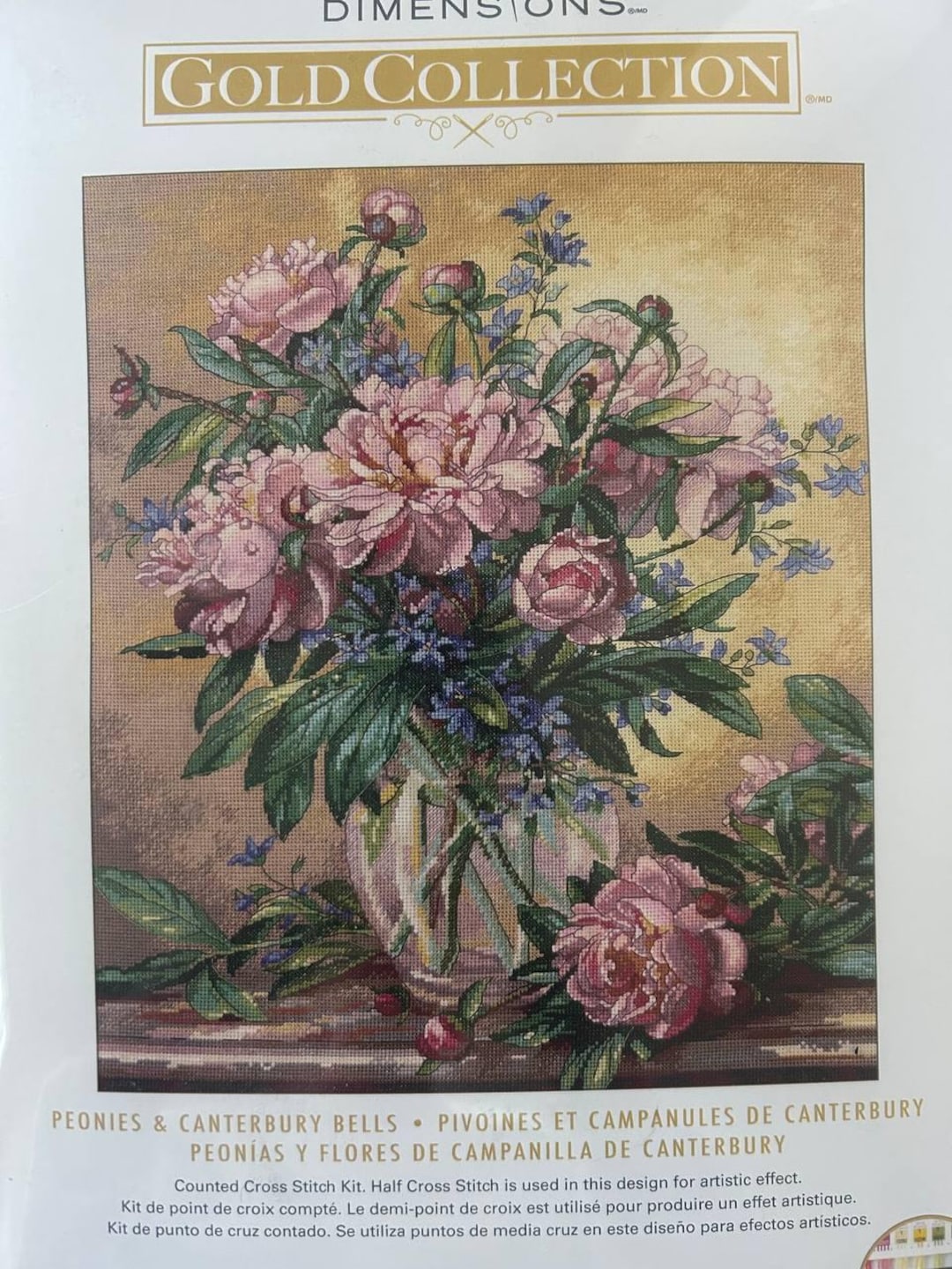 Dimensions Gold Collection Counted Cross Stitch Kit Peonies ...