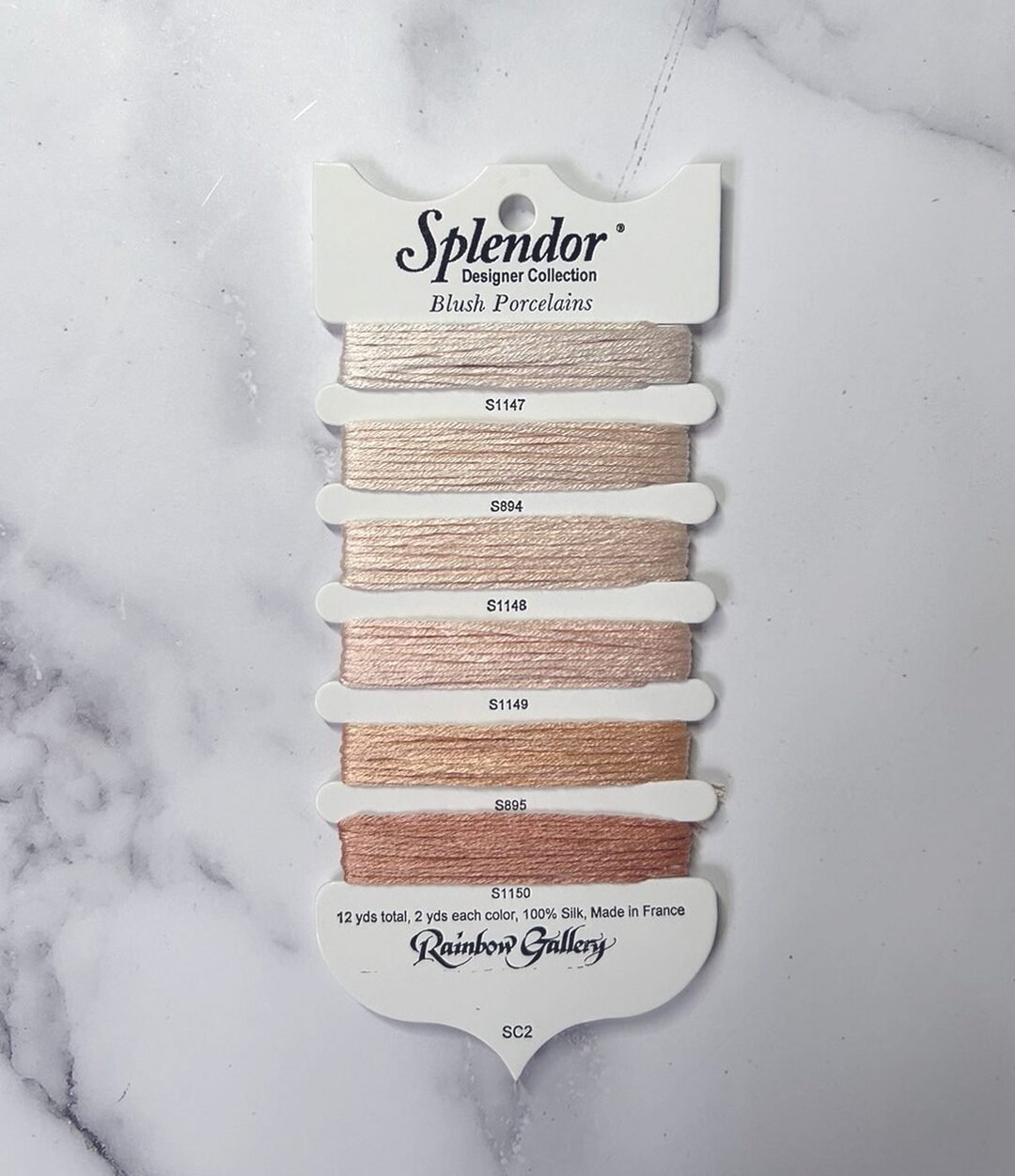 Silk Threads Kit Splendor Blush Porcelain, Each Color 2yd., SC-02 ( 1 ...