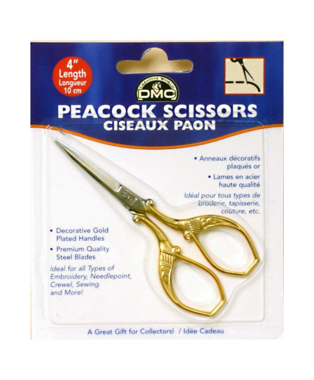 Embroidery Scissors, DMC Steel Peacock, Made in Italy. U1039U (61253S ...