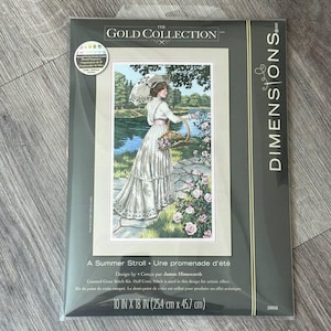 Dimensions Gold Collection Counted Cross Stitch Kit, A Summer Stroll ...
