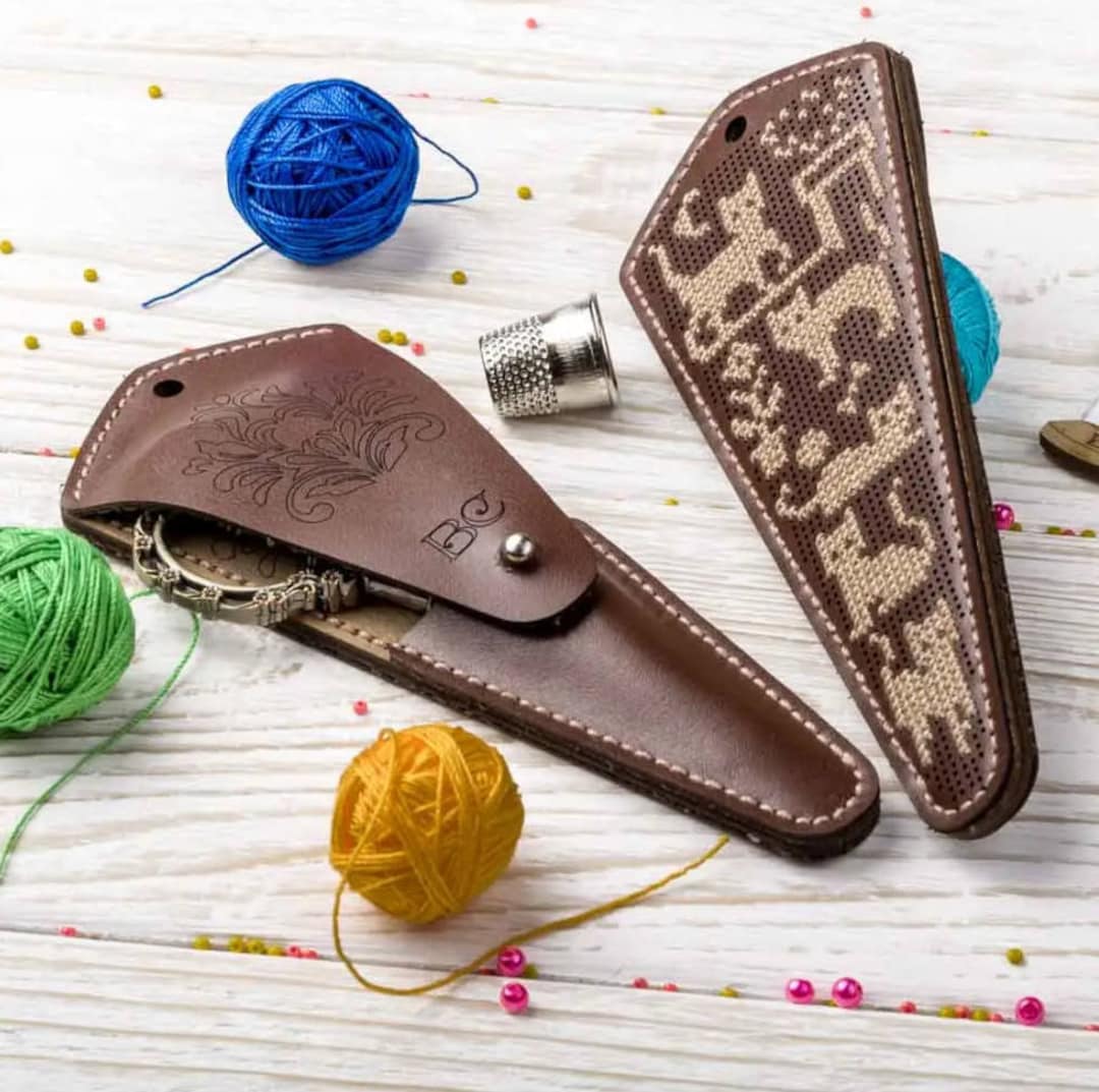 Set for Making a Scissors Sheath From Faux Leather, 6.5 X 15.5 Cm, TL ...