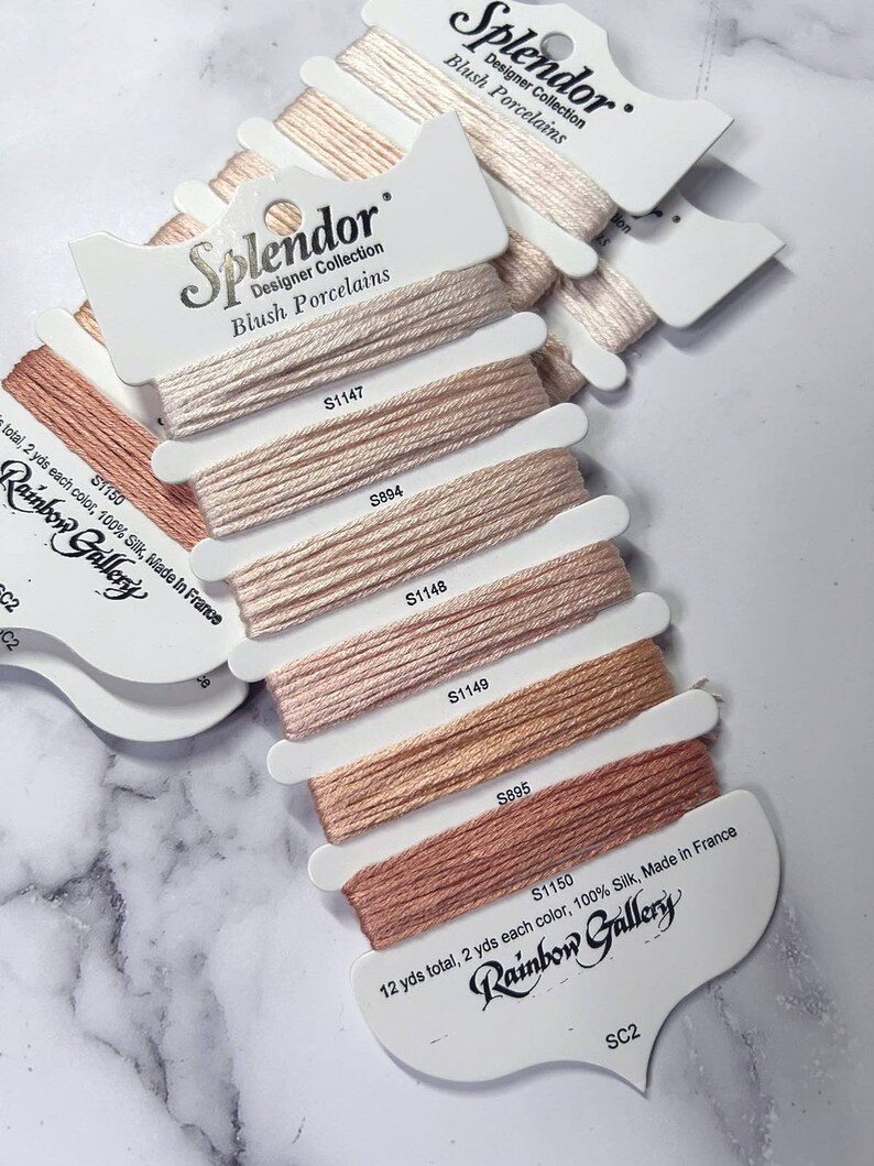 Silk Threads Kit Splendor Blush Porcelain, Each Color 2yd., SC-02 1 ...