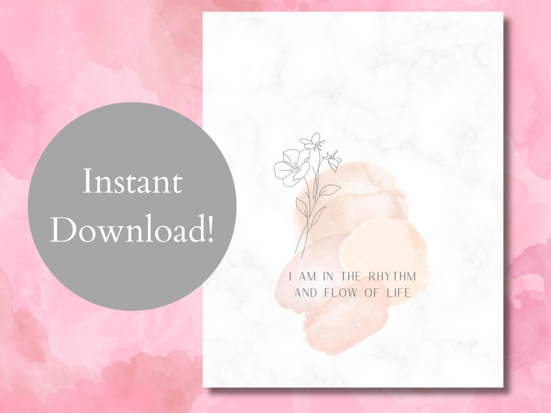 I Am in the Rhythm and Flow of Life, Affirmation, Wallpaper - Etsy
