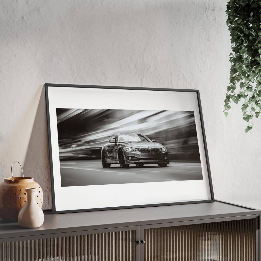 BMW Alpina Sports Car Motion Blur Poster Black and White - Etsy
