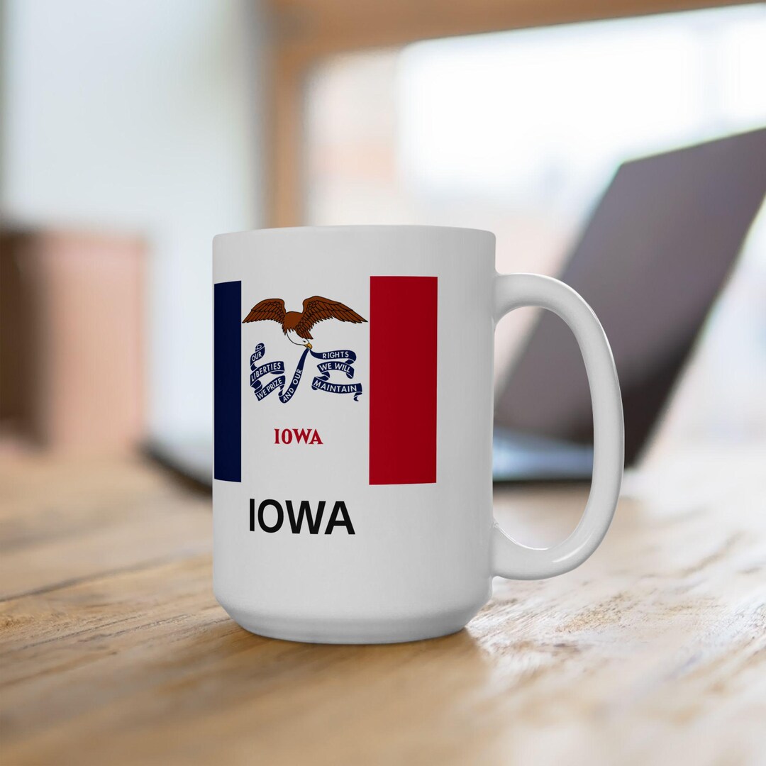 Iowa State Flag Ceramic Mug (11oz, 15oz) - Etsy