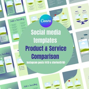 Product and Service Comparison Canva Templates – 20 Slides (9x16 & 4x5 ...