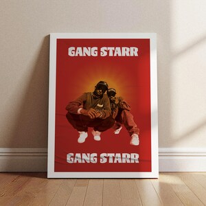 Gang Starr Poster, 90s Hip Hop Wall Art, Guru & DJ Premier Print ...