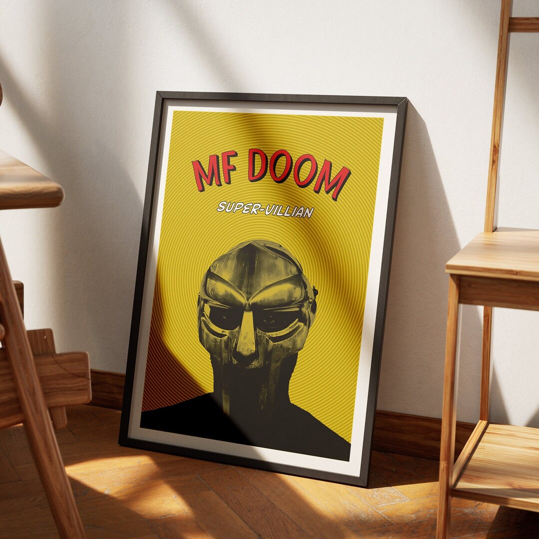 MF DOOM Poster, 'supervillain' Print, Hip Hop Wall Art, Madvillainy ...