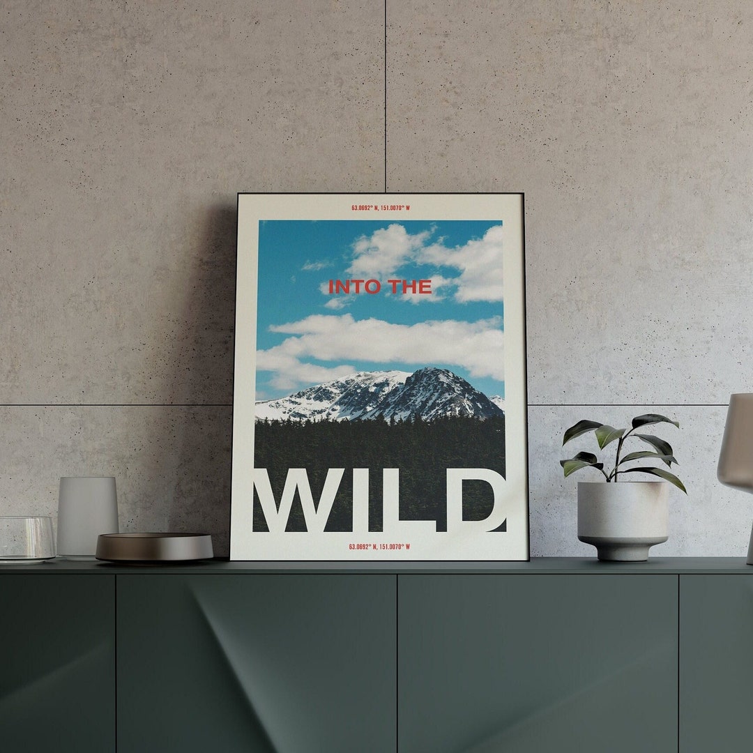 Into the Wild Poster, Alaska Wall Art, Denali National Park Print ...
