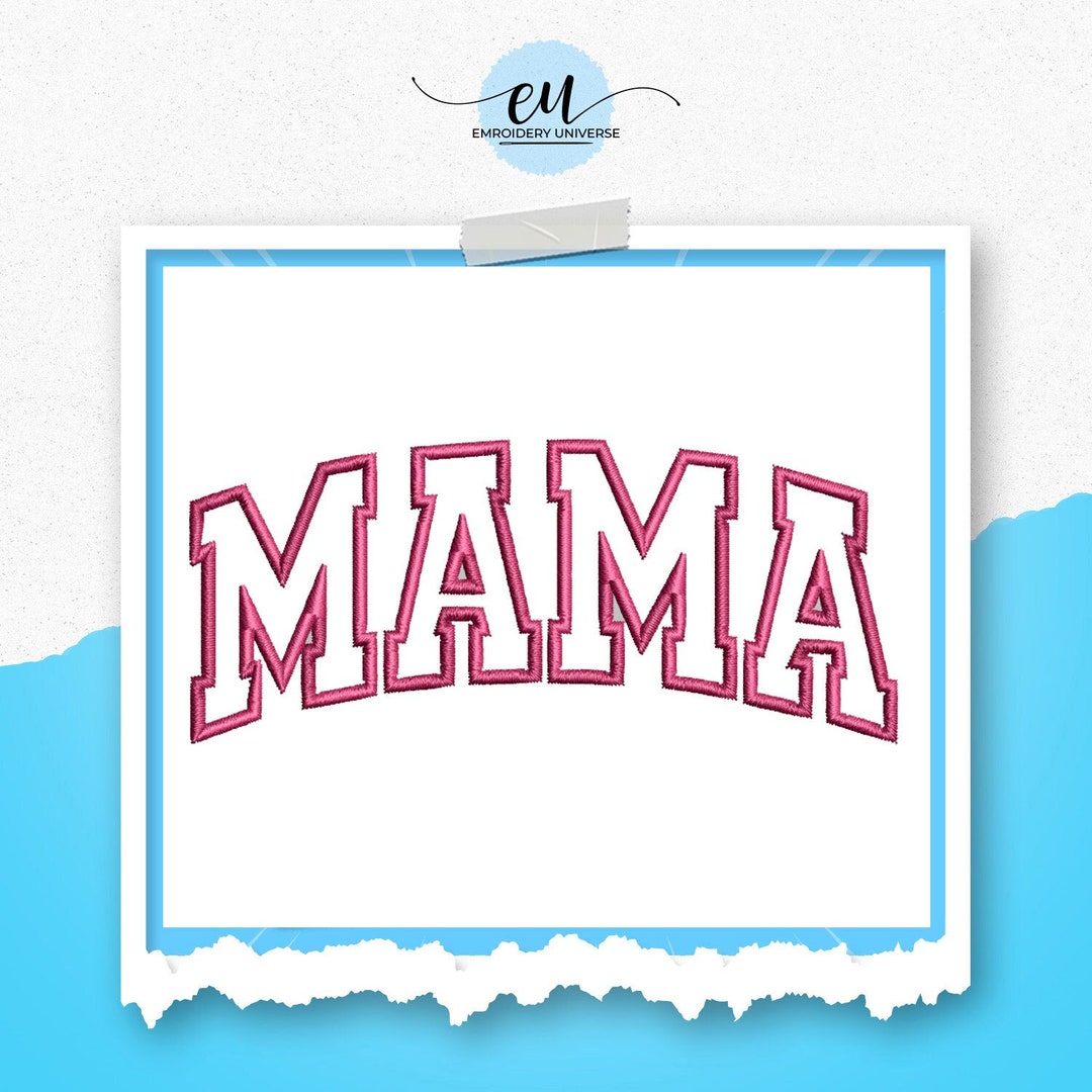 Stitched Love Sweet MAMA Lettering Embroidery| Mama Lettering Applique ...