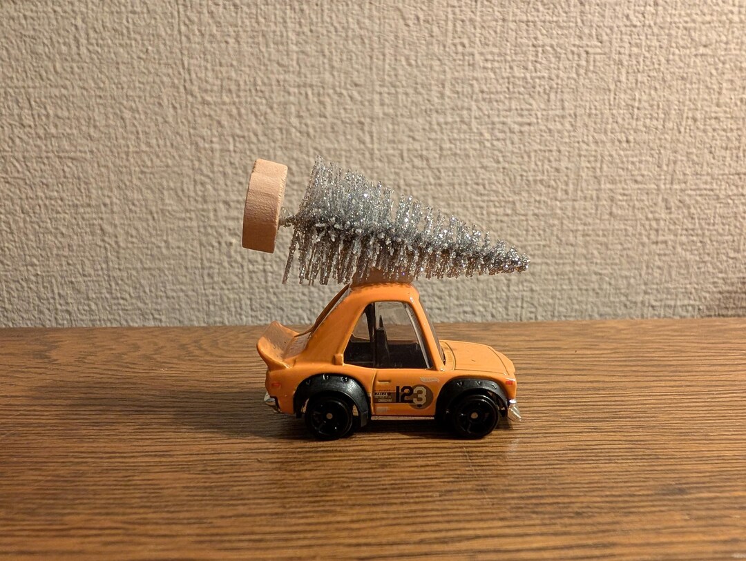 Hot Wheels Orange Mazda RX3 Tooned Edition Car With Christmas Tree - Etsy