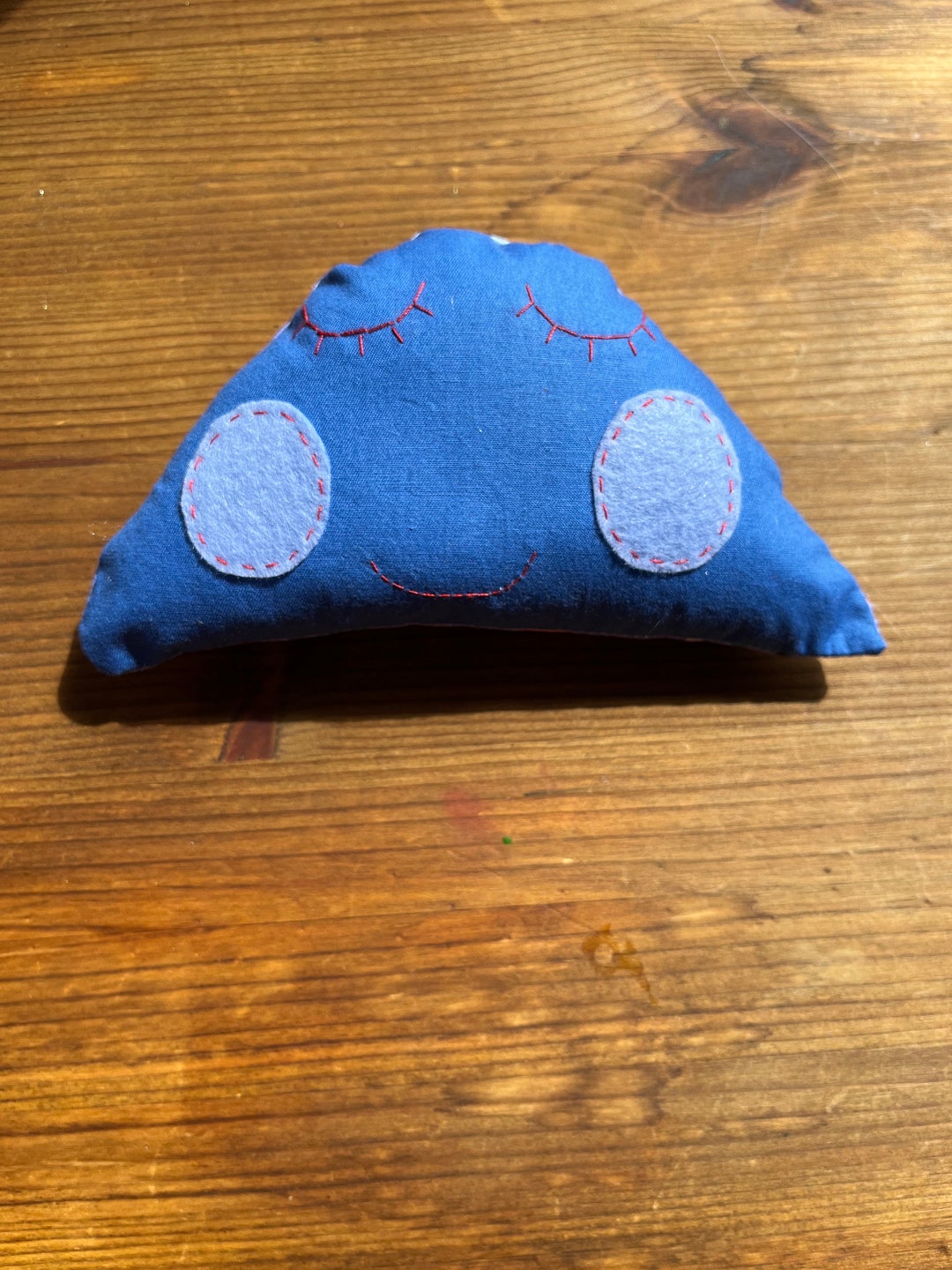 Handmade Blue Smiley Face Baby Plush Rattle Toy With Mickey Mouse ...