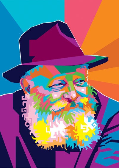 Modern Art Lubavitcher Rebbe Art Print - Etsy