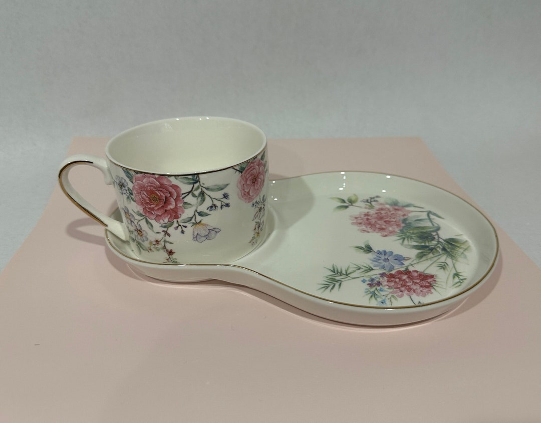 Grace's Teaware Snack Plate and Cup Set - Etsy