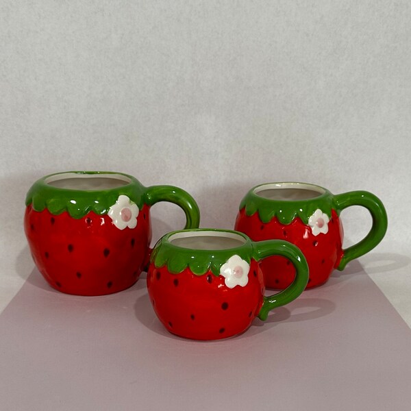 Strawberry Mugs - Etsy