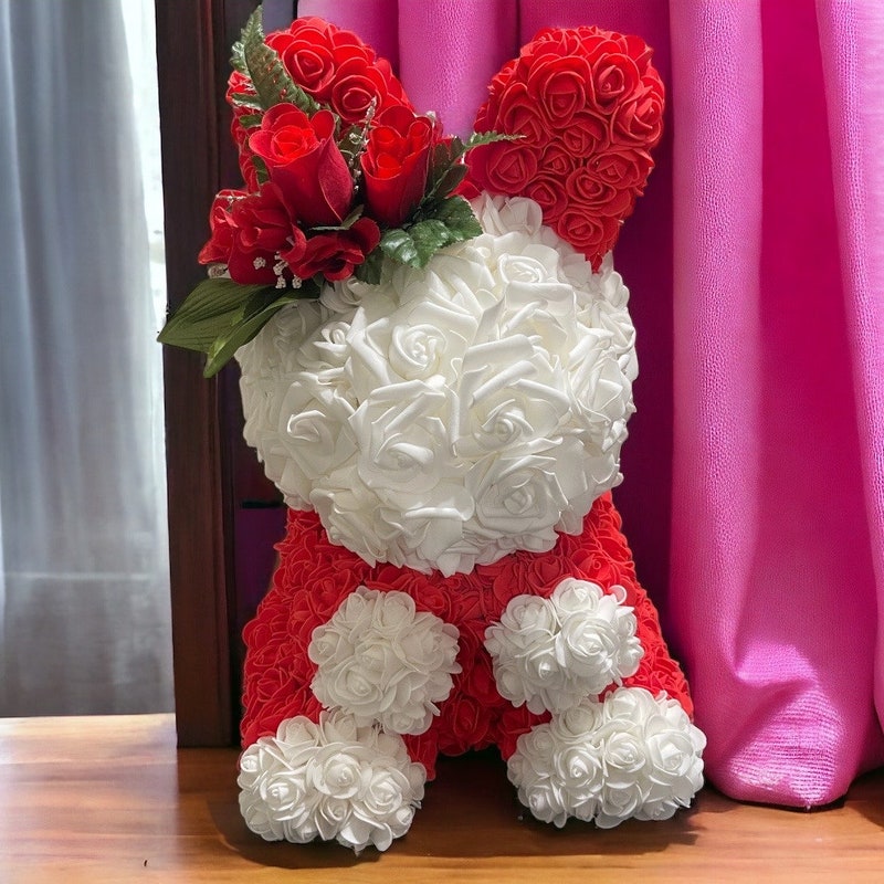 Rabbit and Roses - Etsy